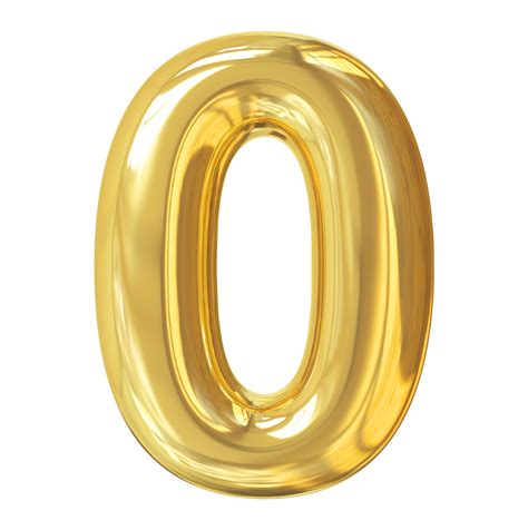 Golden Number 0 11297038 Png