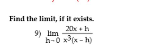 Answered Find The Limit If It Exists X H Bartleby
