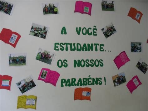 ideias de murais para o dia do estudante SÓ ESCOLA