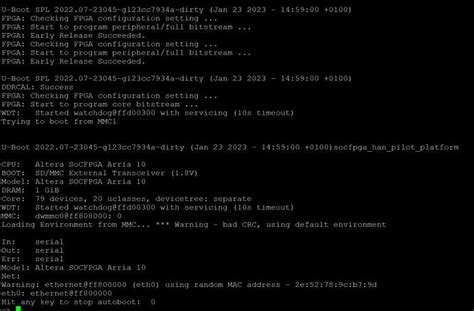 arria 10 booting u boot from sd card does not configure fpga boot