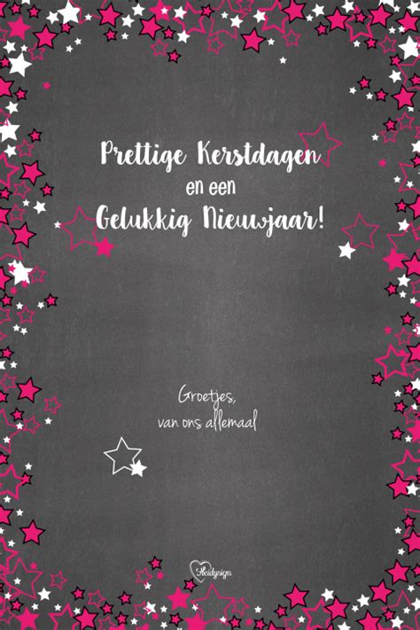 Foto Kerstkaart Met Vrolijk Fotokader Roze En Witte Sterren