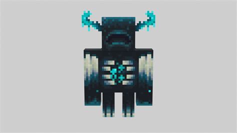 3d Model Minecraft Warden Vr Ar Low Poly Cgtrader