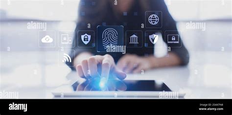 Biometric Authentication And Cybersecurity Framework Visualization