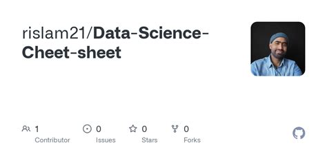 Github Rislam21data Science Cheet Sheet