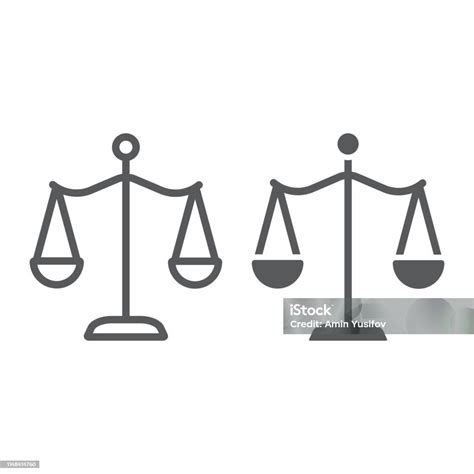 법은 선과 문양 아이콘 정의와 법칙 균형 기호 벡터 그래픽 흰색 배경의 선형 패턴을 확장 합니다 10에 대한 스톡 벡터 아트 및