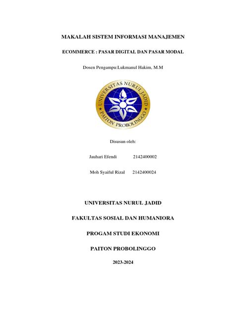 Makalah Sistem Informasi Manajemen 10 Pdf