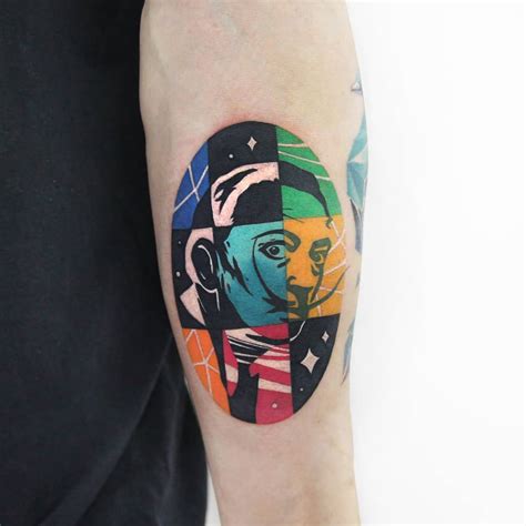 Perfect Geometries And Vibrant Colors In Polyc Sjs Tattoos Collater Al