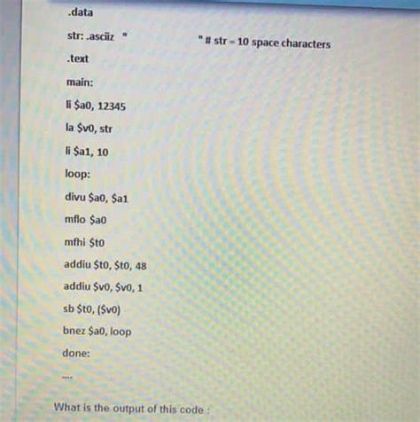 Solved Data Str Asciiz Str 10 Space Characters Text