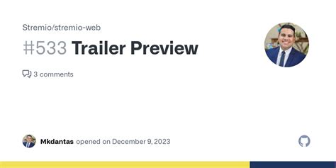 Trailer Preview · Issue 533 · Stremio Stremio Web · Github