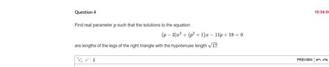 solved question 4 10 54 0€ find real parameter p such that