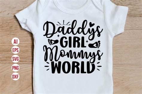 Daddys Girl Mommys World Svg Graphic By Teeking124 · Creative Fabrica