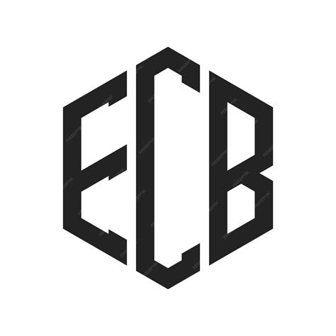 Premium Vector Ecb Logo Design Initial Letter Ecb Monogram Logo Using Hexagon Shape