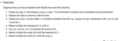 Solved Exercise Suppose That You Have An Dataset With Chegg