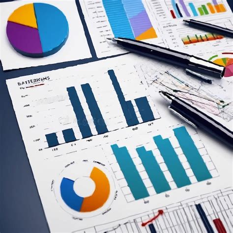 graph is on a table with a pen and a ruler with a graph on it premium