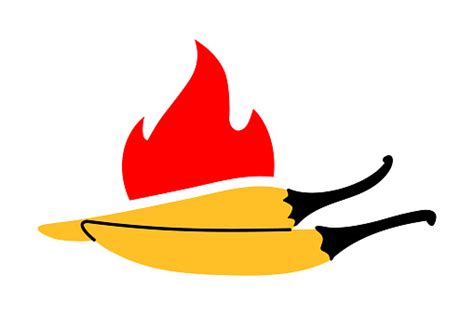 불 그림과 뜨거운 칠리 고추 화려한 칠리 고추 스케치 농산물 손으로 그린 스케치 디자인 요소 벡터 일러스트 레이 션 고추류에 대한 스톡 벡터 아트 및 기타 이미지 Istock