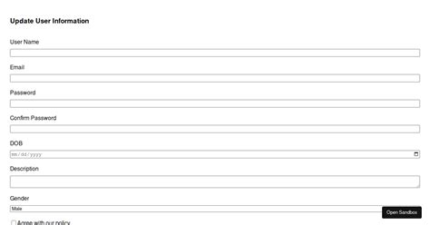 Form Codesandbox