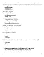 Exam 3 Sample Questions KEY Pdf NUTR 200 KEY Exam 3 Practice