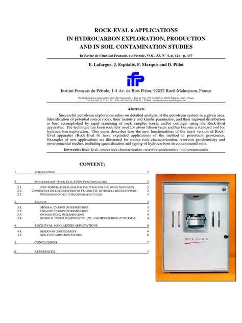Rock Eval 6 Pdf Total Organic Carbon Carbon Dioxide