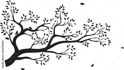 Silhouette Of A Tree Bird Silhouette Eagle Vector Flying