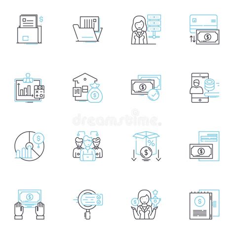 E Commerce And Shopping Linear Icons Set Online Retail Purchase Transaction Checkout Cart