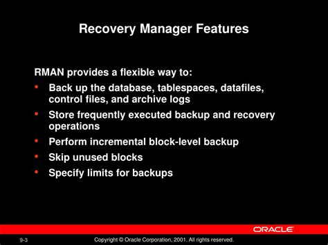 Ppt Oracle Recovery Manager Overview And Configuration Powerpoint