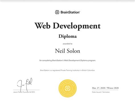 Neil Solon On Linkedin Brainstation Webdevelopment Brainstation Webdeveloper