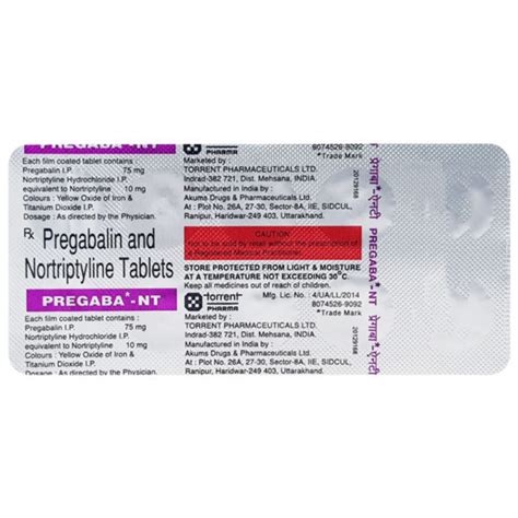 Pregaba Nt 75 Mg 10 Mg Tablet Uses Price Substitute Side Effects And Benefits