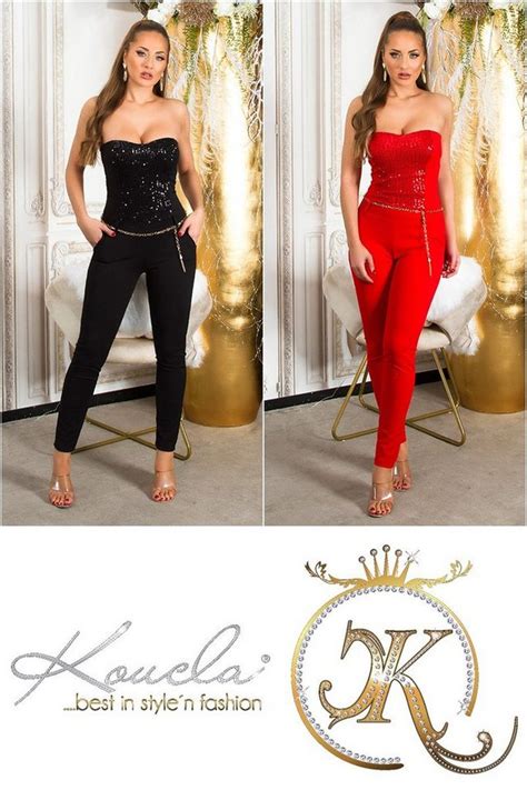 Koucla Overall Sexy Koucla Pailetten Bandeau Overall Online Kaufen Otto