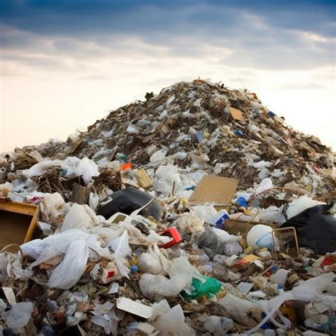 Premium Ai Image Trash Can With Garbage
