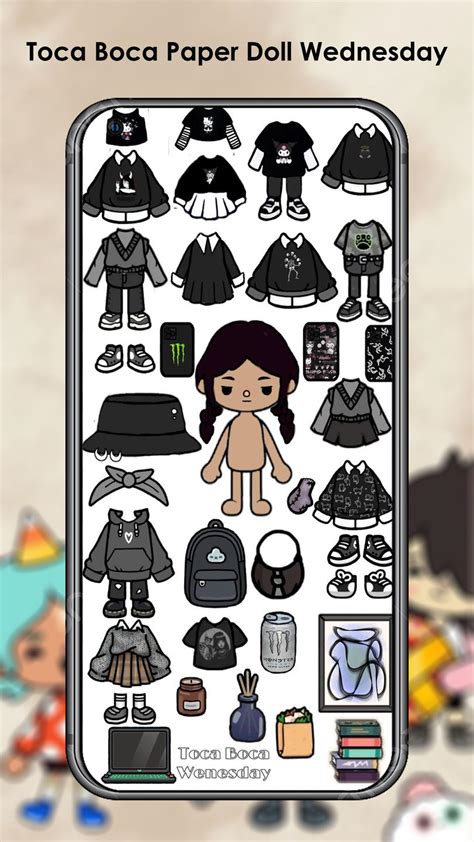 Toca Boca Paper Doll Wednesday Apk Untuk Unduhan Android