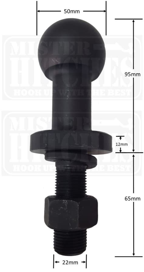 Mister Hitches Tow Ball 50mm 78 Shank Dia 35t Hi Rise Suits Alko Aks