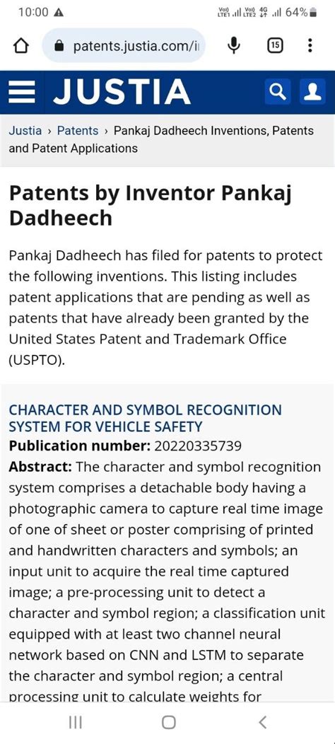 dr pankaj dadheech on linkedin my first us patent published 42