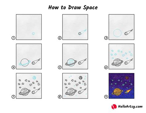 How To Draw Space Helloartsy