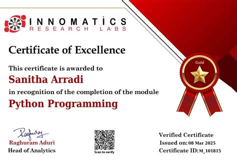 Python Programming Certification Learningjourney