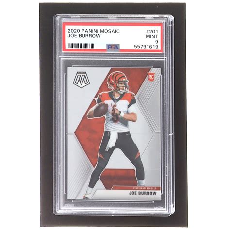 Joe Burrow 2020 Panini Mosaic 201 Rc Psa 9 Pristine Auction