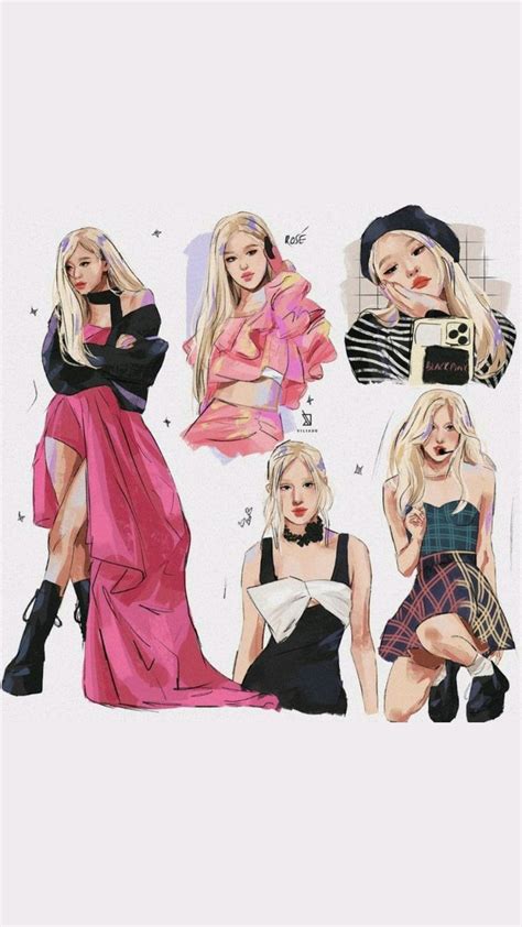 Pin By K Pop Lover On Pins By You In 2023 Rosé Fanart Rosé Anime