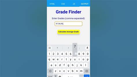 Creating Grade Finder Using Html Css Jawascript Youtube