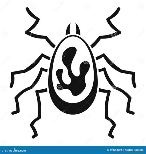 Spider Parasite Icon Simple Style Stock Vector Illustration Of