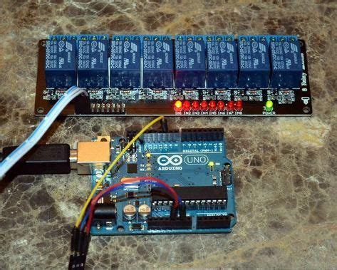An Arduino Uno Driving Relay On An Relay Board Arduino Board