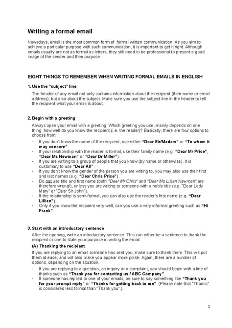 Conventions Formal Email Writing Writing A Formal Email Nowadays