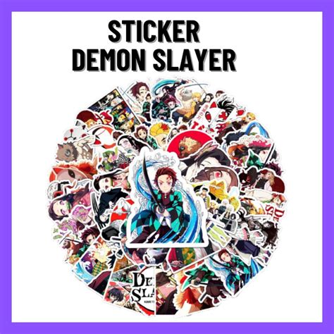 Demon Slayer Stickers Anime Stiker Keping Kimetsu No Yaiba Waterproof Laptop Sticker Nezuko