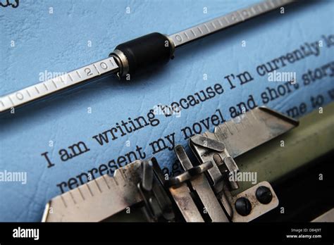 Document On Vintage Typewriter Stock Photo Alamy