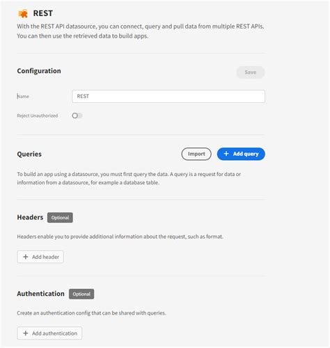 Unable To Save Rest Api Connectore Settings · Budibase Budibase