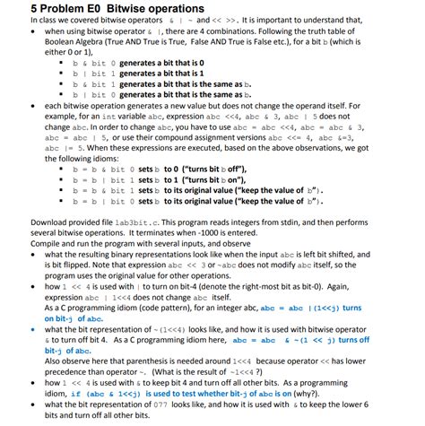 6 Problem E1 Bits As Boolean Flags In Class We Chegg