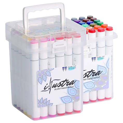 Buy Illustra Alcohol Based Artist Drawing Marker Set 36pcs At The