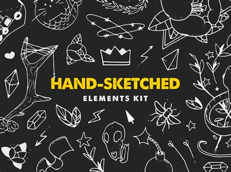 Free Hand Sketched Elements Kit