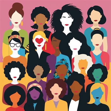 Women Silhouette Head Isolated Modern Feminist Vector Stock