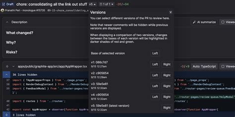 Pull Request Versions