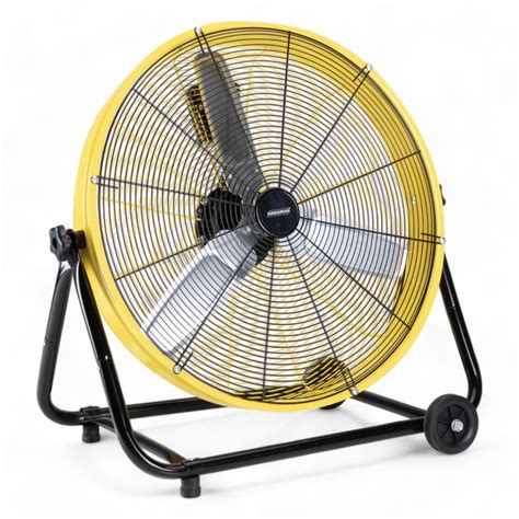 Ventilador De Piso Industrial 24 Pulgadas Aluminio Amarillo Somos Reyes