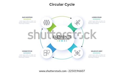 Circular Diagram Round Elements Placed Stock Vector Royalty Free Shutterstock